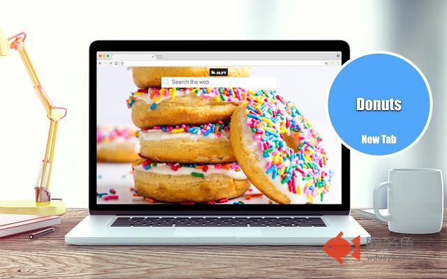 Donuts Wallpapers New Tab Theme Chrome插件下载及使用教程 - 网多鱼