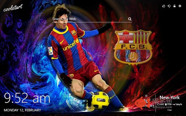 Lionel Messi HD Wallpapers FC Barca Theme Chrome插件下载及使用教程 - 网多鱼