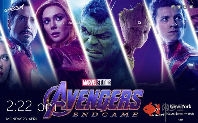 Avengers Endgame HD Wallpapers Marvel Theme Chrome插件下载及使用教程 - 网多鱼