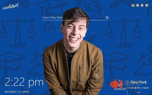 Thomas Sanders HD Wallpapers Socialn New Tab Chrome插件下载及使用教程 - 网多鱼